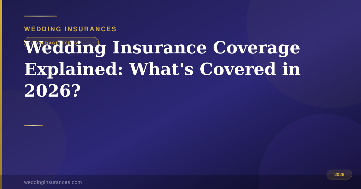 Wedding Insurance Coverage Explained: What's Covered in 2026? — Wedding ...